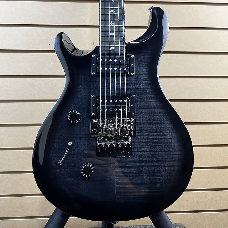 PRS SE Custom 24 Floyd Electric Guitar Left Handed - Charcoal | Reverb