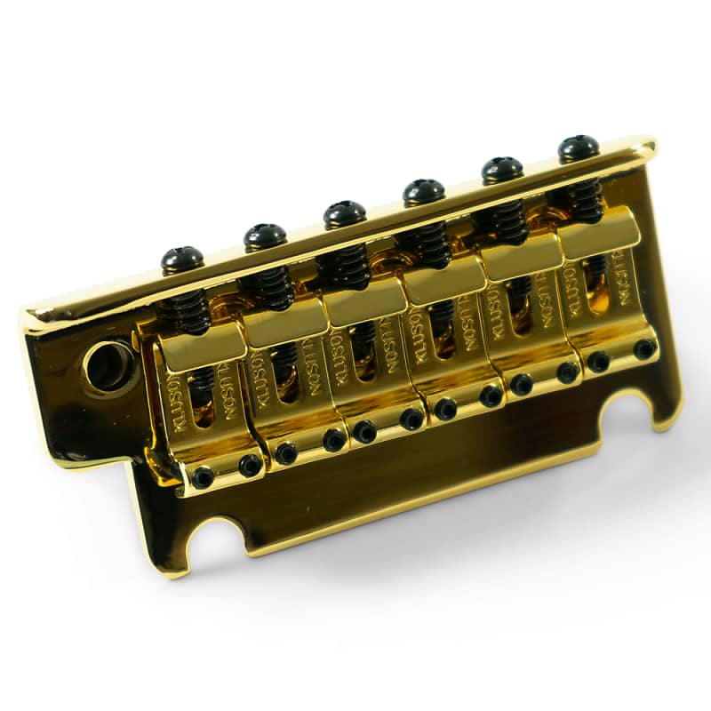 Kluson K2PTG 2 Post Steel Block Tremolo Bridge - Gold | Reverb