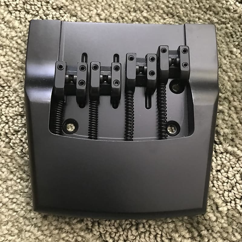 Hipshot Aluminum Bridge for Rickenbacker Bass Black #5RK400AB | Reverb