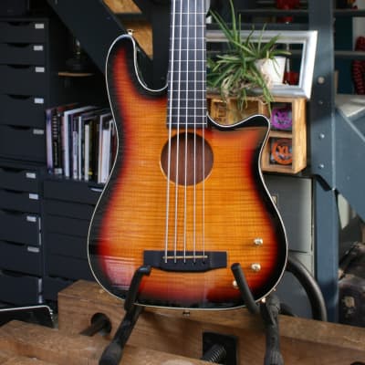 Carvin AC50 Acoustic Electric Bass V strings w/Hardshell Case | Reverb