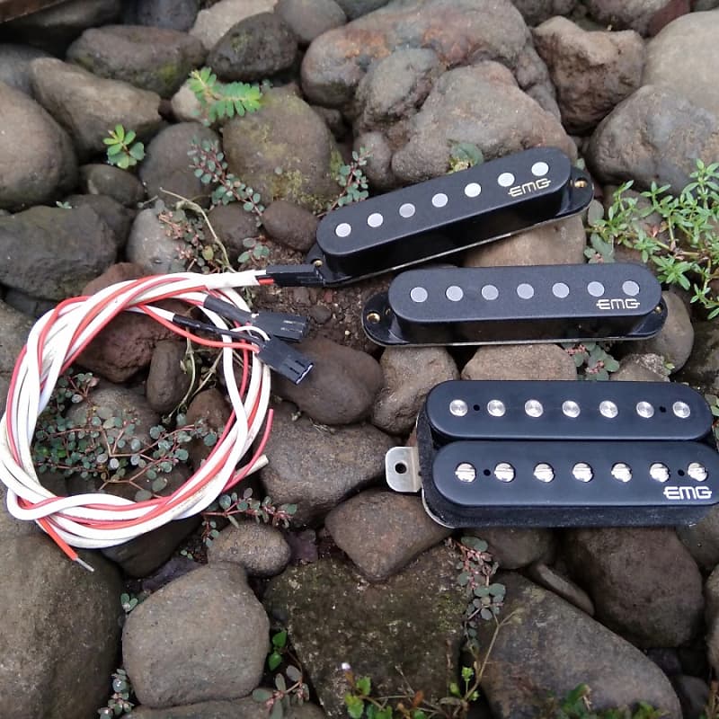 EMG Super 77-7 & Maverick Five 7 String Set - Black | DHL | Reverb