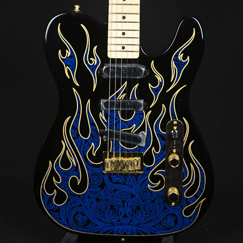 Fender James Burton Telecaster Blue Paisley Flames Maple | Reverb