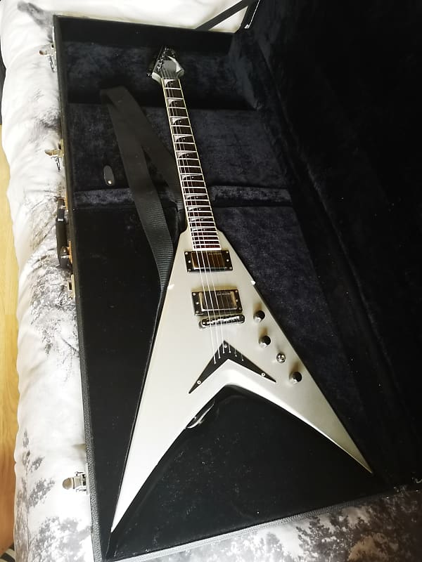 Dean dave mustaine signature flying V metallic silver 2007 | Reverb