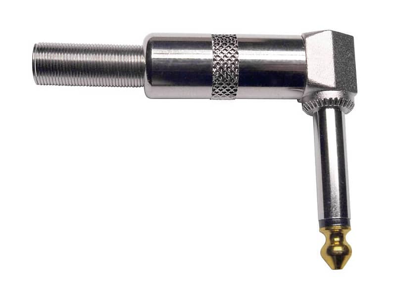 Jack plug, 6,3mm, nickel, angled, with spring 7mm, | Reverb Canada