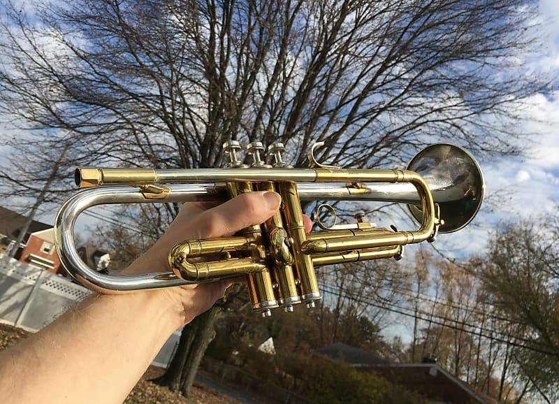 RARE WAR YEAR TRUMPET 1944 F.A. REYNOLDS STERLING SILVER BELL | Reverb