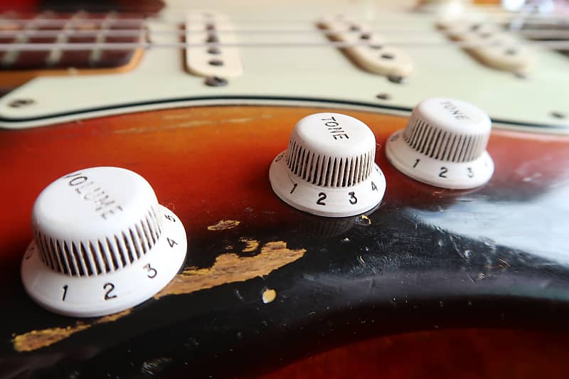 54 -55 Fender Stratocaster Bakelite volume tone knobs USA | Reverb