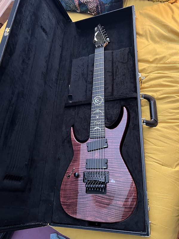 Dean USA Rusty Cooley RC7 - Transparent Purple Flame Maple | Reverb