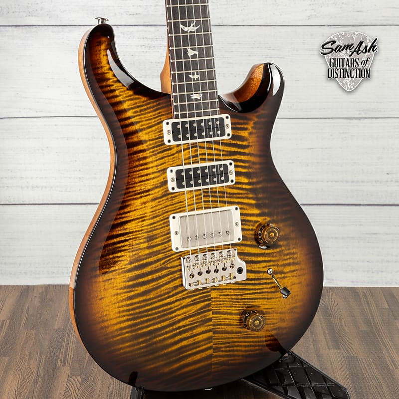 PRS Studio Electric Guitar Black Gold Smokeburst #0376966 | Reverb