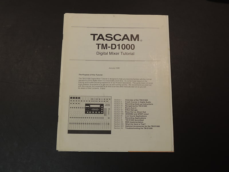 TASCAM TM-D1000 Digital Mixer Tutorial [Three Wave Music] | Reverb UK