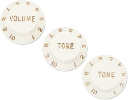 Fender Stratocaster Knobs Set - Parchment | Reverb Canada