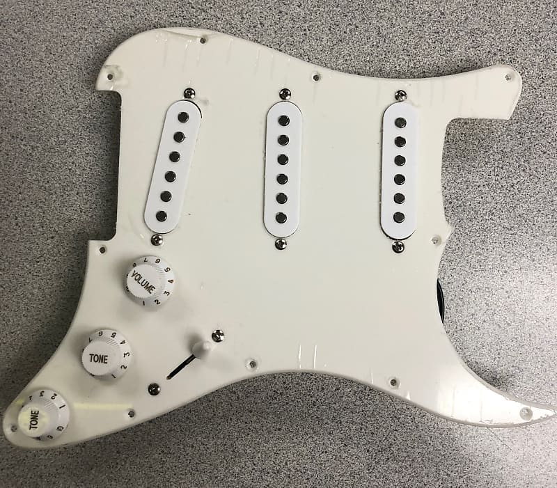 Samick Strat Loaded Pickguard White | Reverb