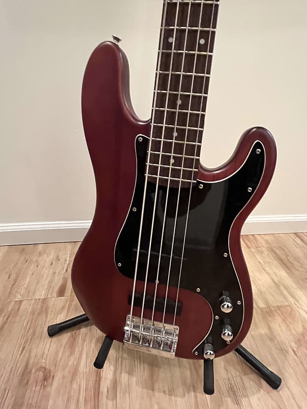 Fender Squire 5 String Bass early 2000s - Natural | Reverb