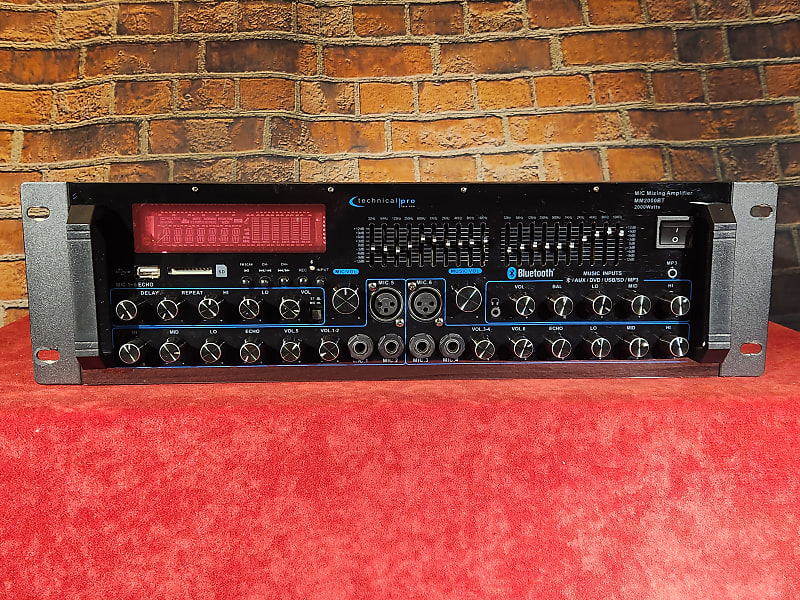 Technical Pro MM2000BT 2000-Watt Mixing Amplifier - Black | Reverb
