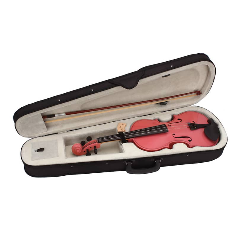 New 1/2 Acoustic Violin Case Bow Rosin 2020s - Pink | Reverb