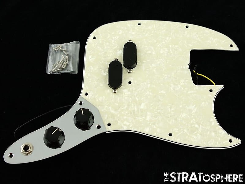 Fender Vintera 60s Mustang Bass LOADED PICKGUARD Guitar Parts | Reverb