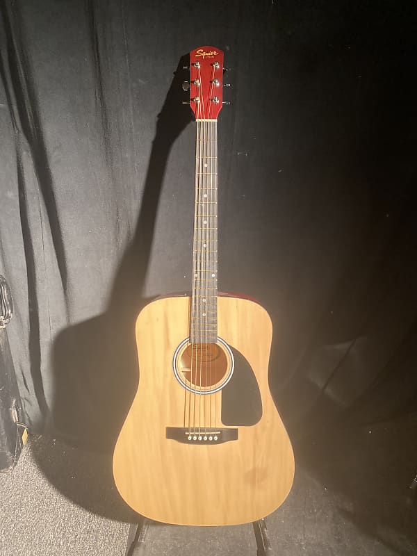 Squier SA-150 Dreadnought Acoustic Guitar (Tan) | Reverb