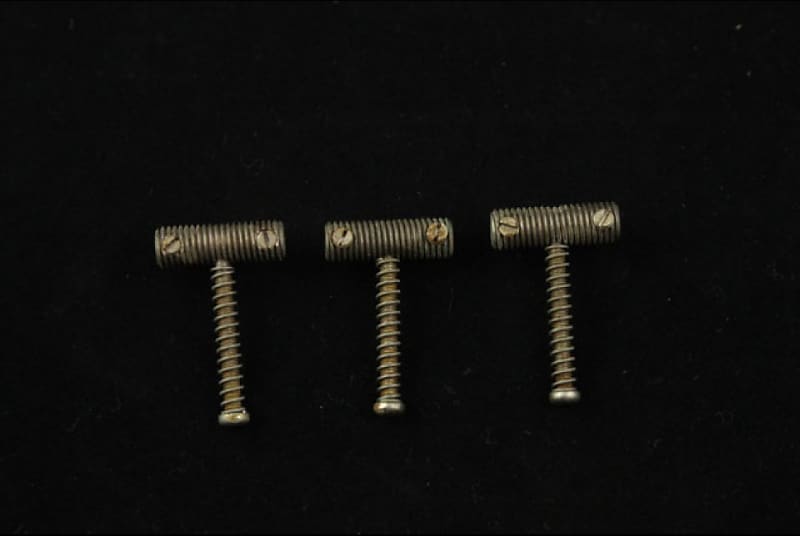 Telecaster Bridge Saddles 1960's Threaded Vintage - Aged - | Reverb