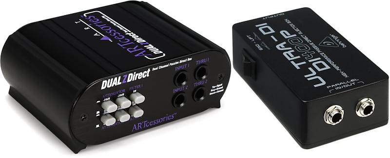 ART DUALZDirect 2-channel Passive Direct Box Bundle with | Reverb