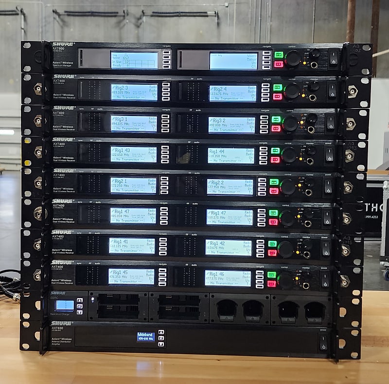 14ch Shure Axient Analog Wireless System, Spec Mgr, Distro, | Reverb