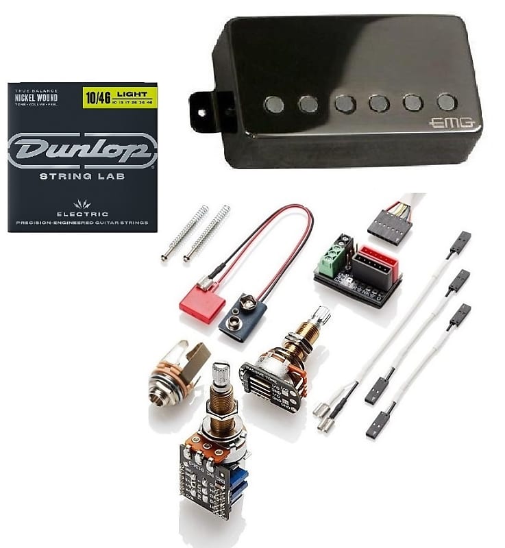 EMG 57TW BLACK CHROME BRIDGE HUMBUCKER DUAL MODE TW STANDARD | Reverb