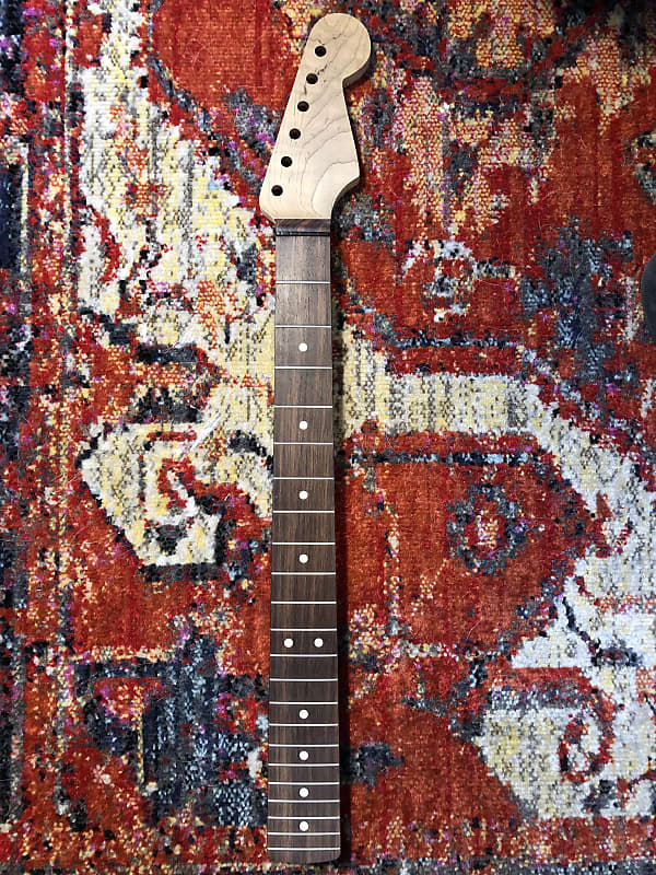 Warmoth Stratocaster Neck 2021 - Roasted Flame Maple/Rosewood | Reverb