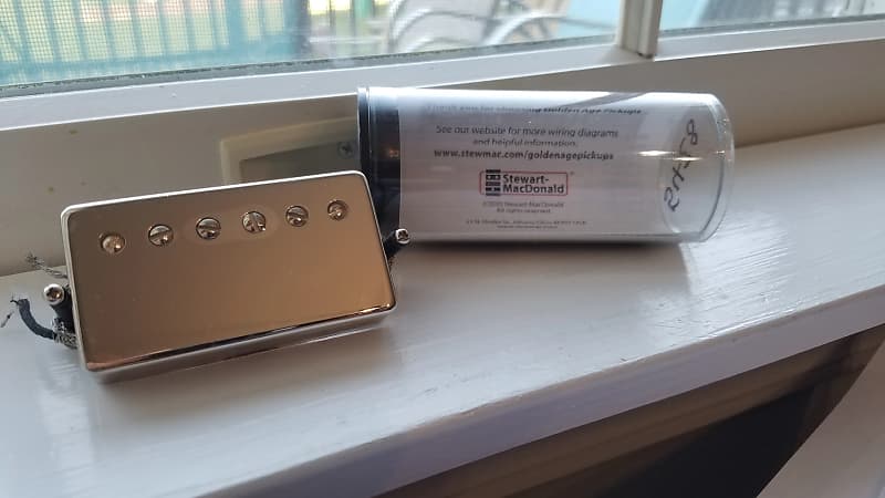 Alnico 2 Bridge Humbucker Pickup - Nickel Cover - Overwound | Reverb