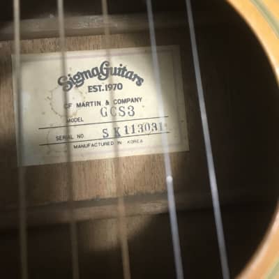 Sigma (Martin) GCS3 1980’s Aged Natural Gloss | Reverb
