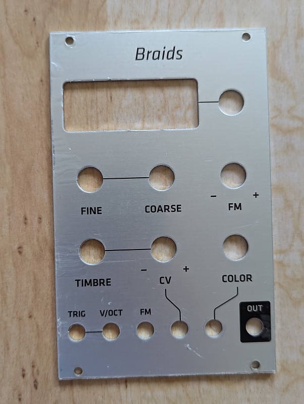 Mutable Instruments Braids Greyscale Panel Silver | Reverb