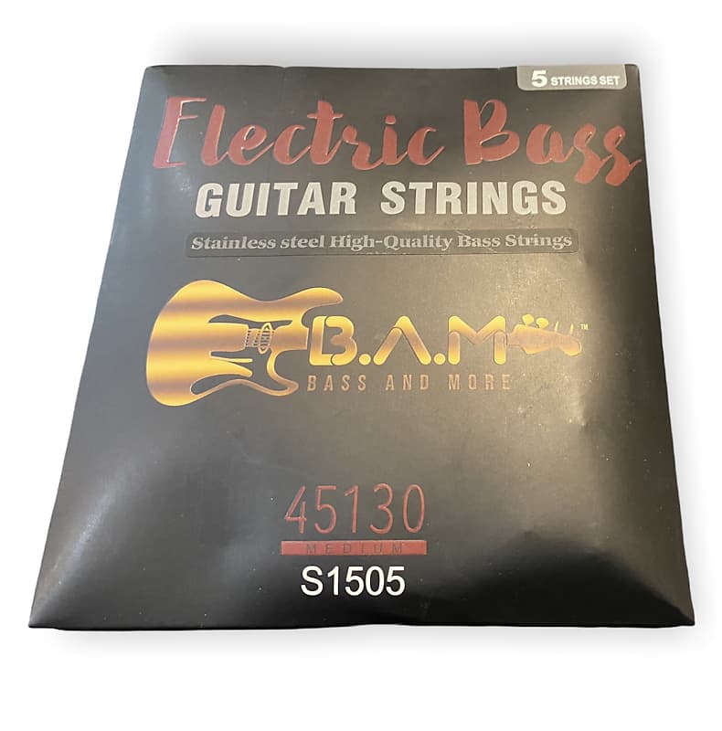 BAM Stainless Steel 5 String Bass Guitar Strings | Reverb UK