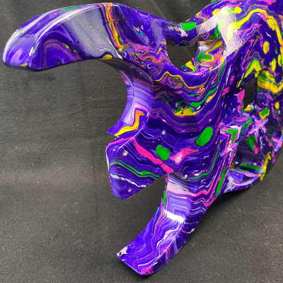 Swirled Basswood 6 string Jem style guitar body, HSH, OSNJ - | Reverb