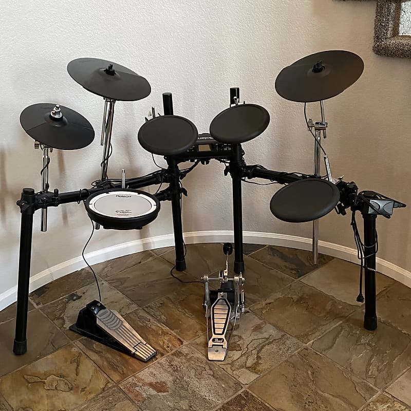 Roland TD-4 Electric Drum Set w/ Glarry Drum Throne | Reverb