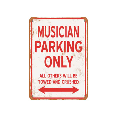 10 x 14 Metal Sign - MUSICIAN PARKING ONLY - Vintage Look | Reverb