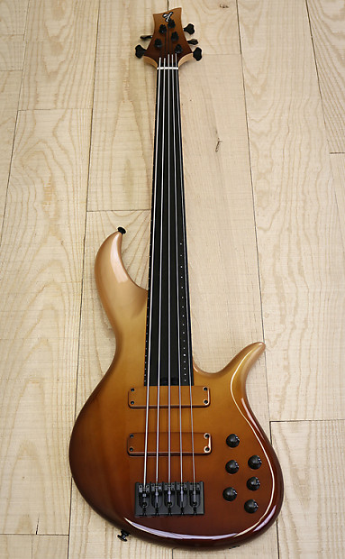 F BASS BNF5 fretless burnt gold fade Fbass | Reverb