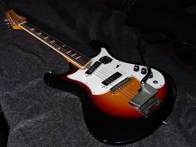 Vintage 1960s Teisco Silvertone Sunburst Guitar Mosrite | Reverb
