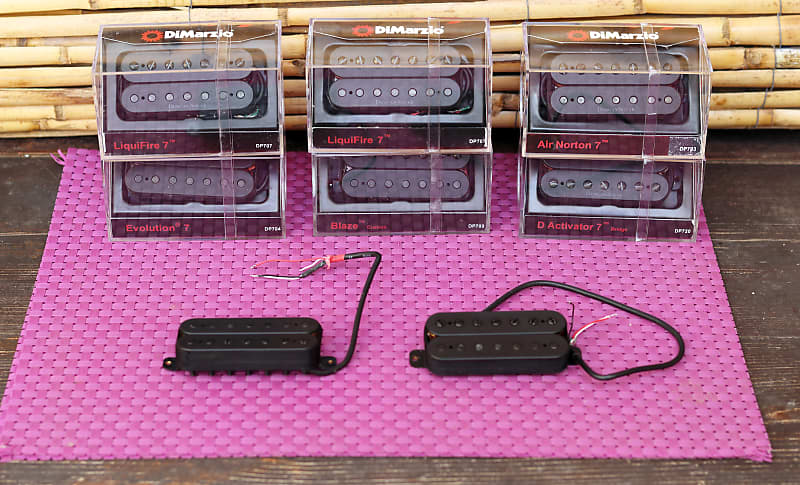 Pair of Duncan Solar 7 string humbuckers like new (bridge + | Reverb