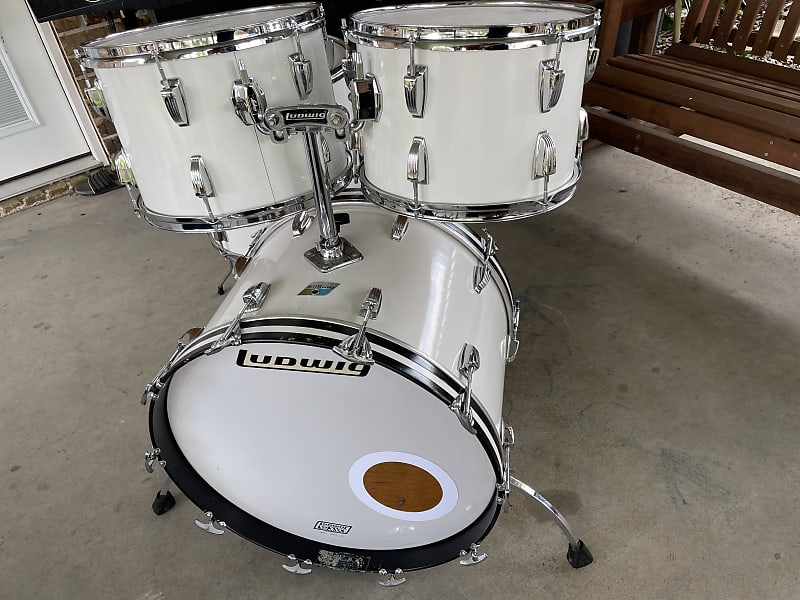 Ludwig 6 ply maple Late-70s - White Cortex Drum Set | Reverb