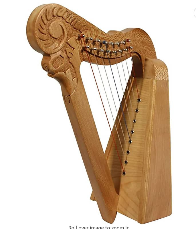 Mid-East Roosebeck 8-String Parisian Mini Harp - Lacewood | Reverb