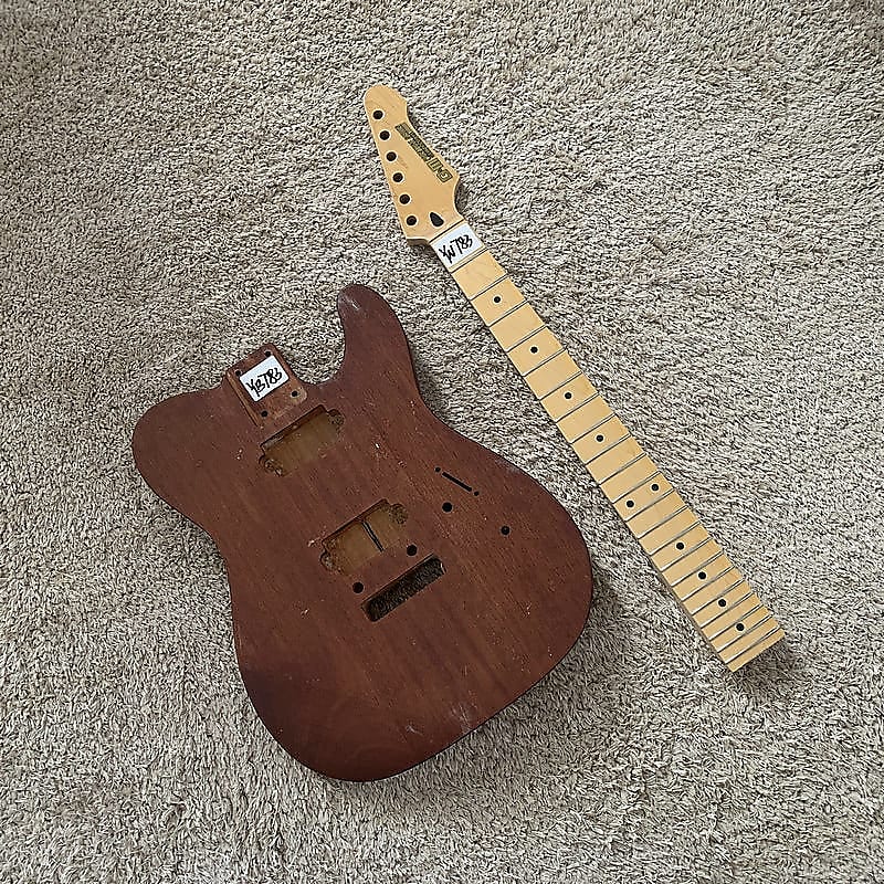 G&M Guitar Mahogany Telecaster Tele Body with Maple Neck | Reverb