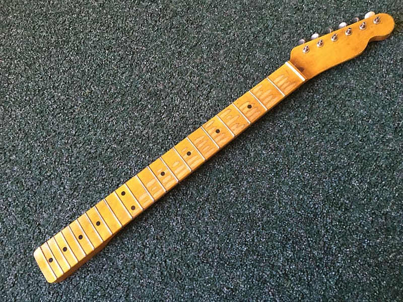 Allparts Fender Licensed Relic Maple Telecaster Neck Aged Fat | Reverb