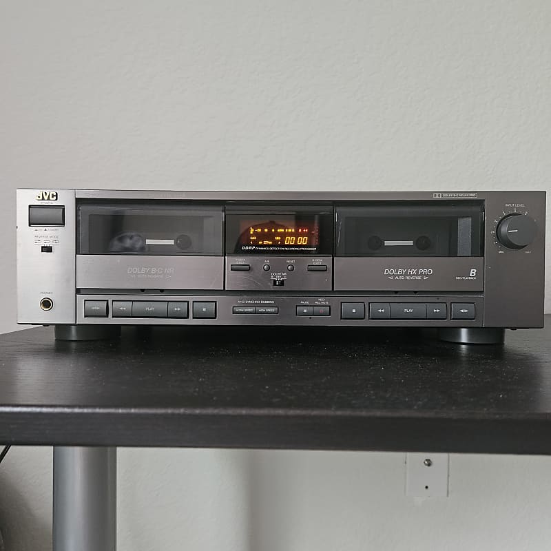 JVC TC-W305 Stereo Dolby HX Dual Cassette Tape Deck | Reverb