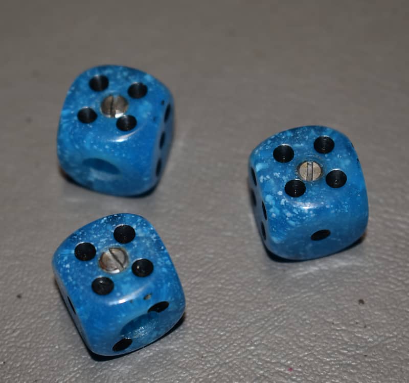 Blue Dice / Black Pips Guitar Volume / Tone Control Knobs - | Reverb