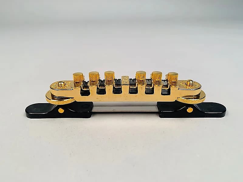 Gretsch Bridge Assembly Synchro-Sonic Gold with Base | Reverb