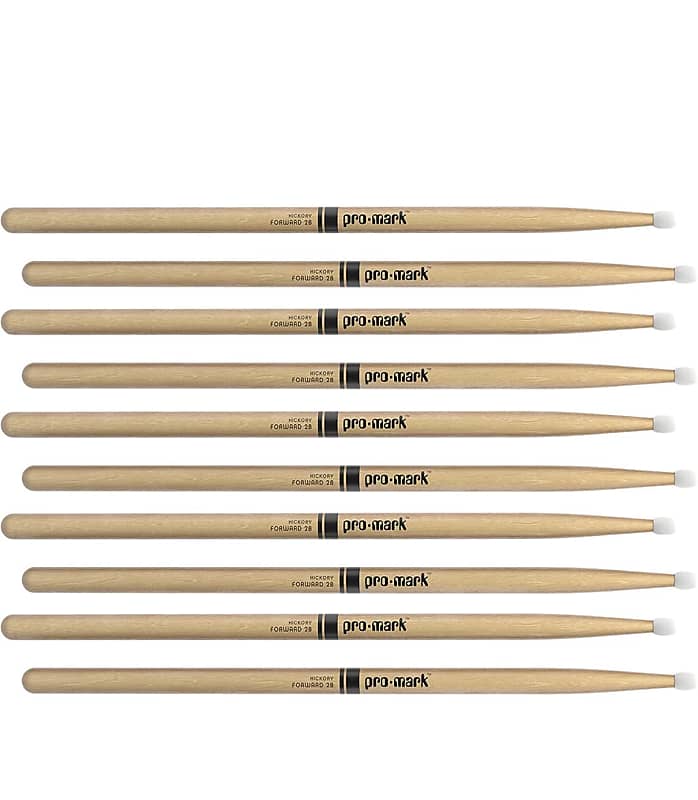 5 PACK ProMark Classic Forward 2B Hickory Drumsticks, Oval | Reverb