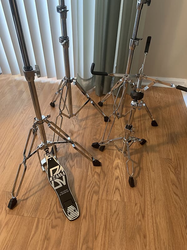 Tama 4 piece drum hardware set cymbal boom & straight stand, | Reverb