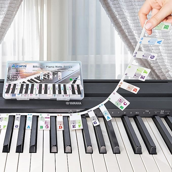 Piano Key Labels, Piano Note Stickers Removable for | Reverb
