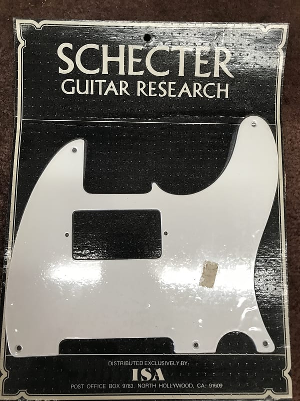 Schecter Aluminum Tele Style Pickguard 80’s White | Reverb