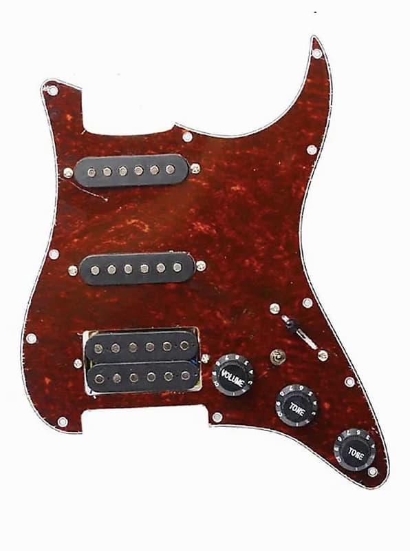 SSH Guitar Red Turtle Shell Strat Style Loaded Prewired | Reverb
