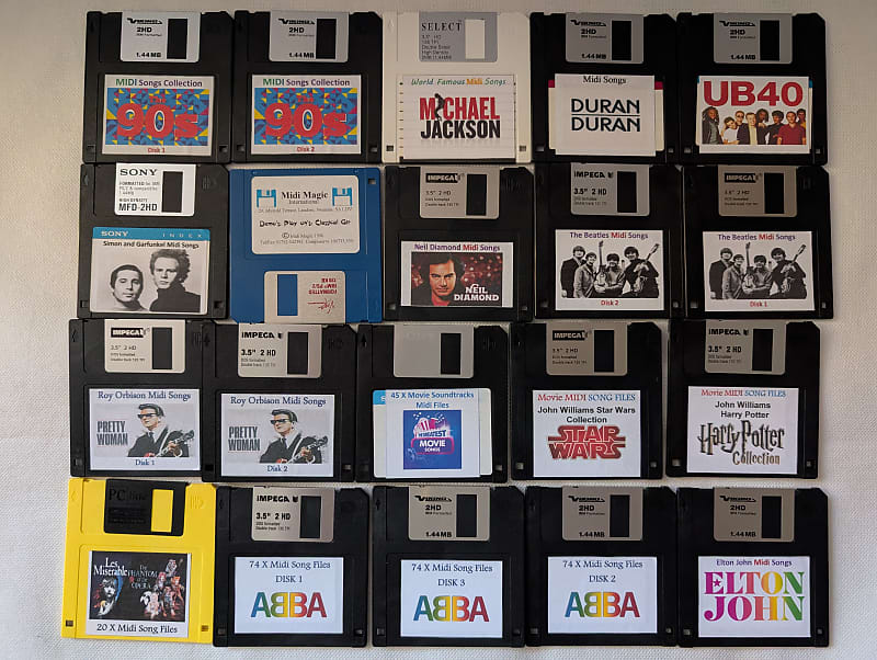 Retro Midi Songs Floppy Disk Collection - Job lot of Midi | Reverb UK