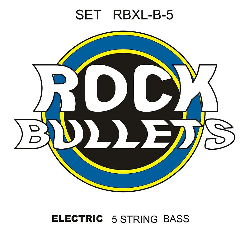 ROCK BULLETS RBXL-B-5 Pack of Preminum Bass Guitar Strings 5 | Reverb