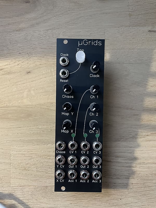 uGrids Eurorack Grids Module Black aluminum panel 8hp | Reverb